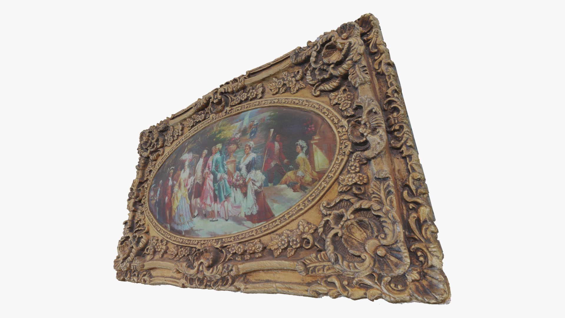 3D Model 3D Scan Old Painting With Classic Gold Frame 3 - TurboSquid ...