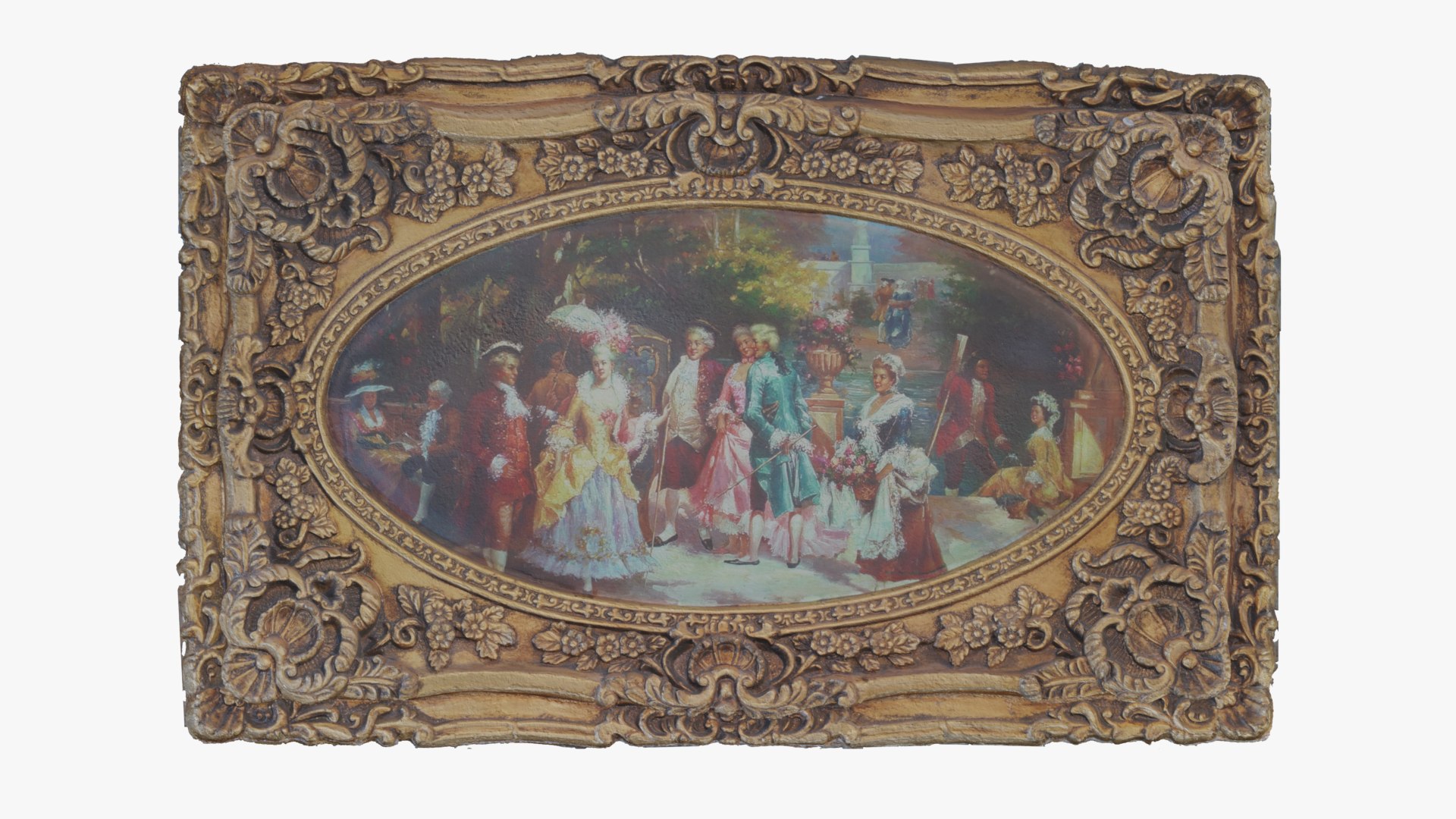 3D Model 3D Scan Old Painting With Classic Gold Frame 3 - TurboSquid ...
