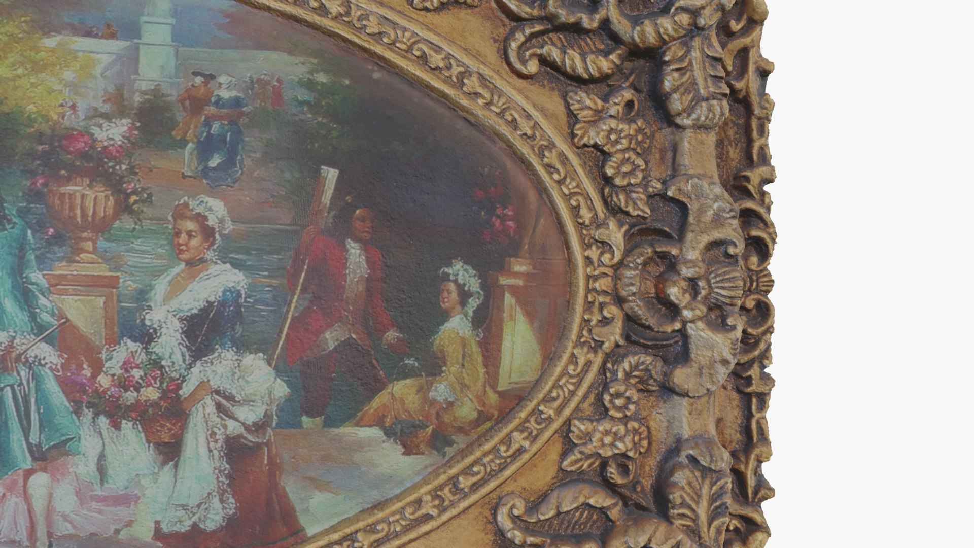 3D Model 3D Scan Old Painting With Classic Gold Frame 3 - TurboSquid ...