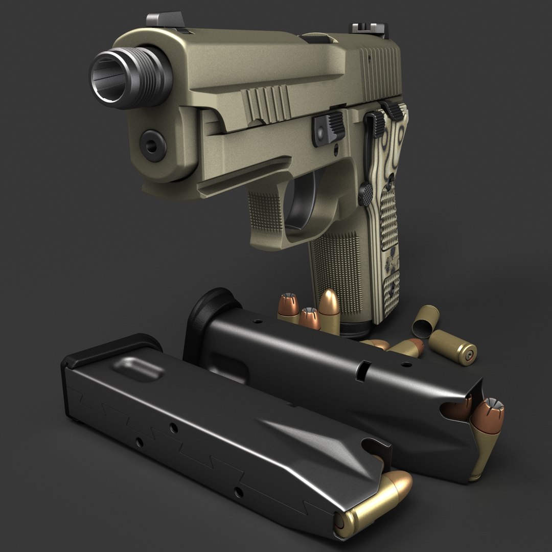 Sig Sauer P229 Pistols 3d Max