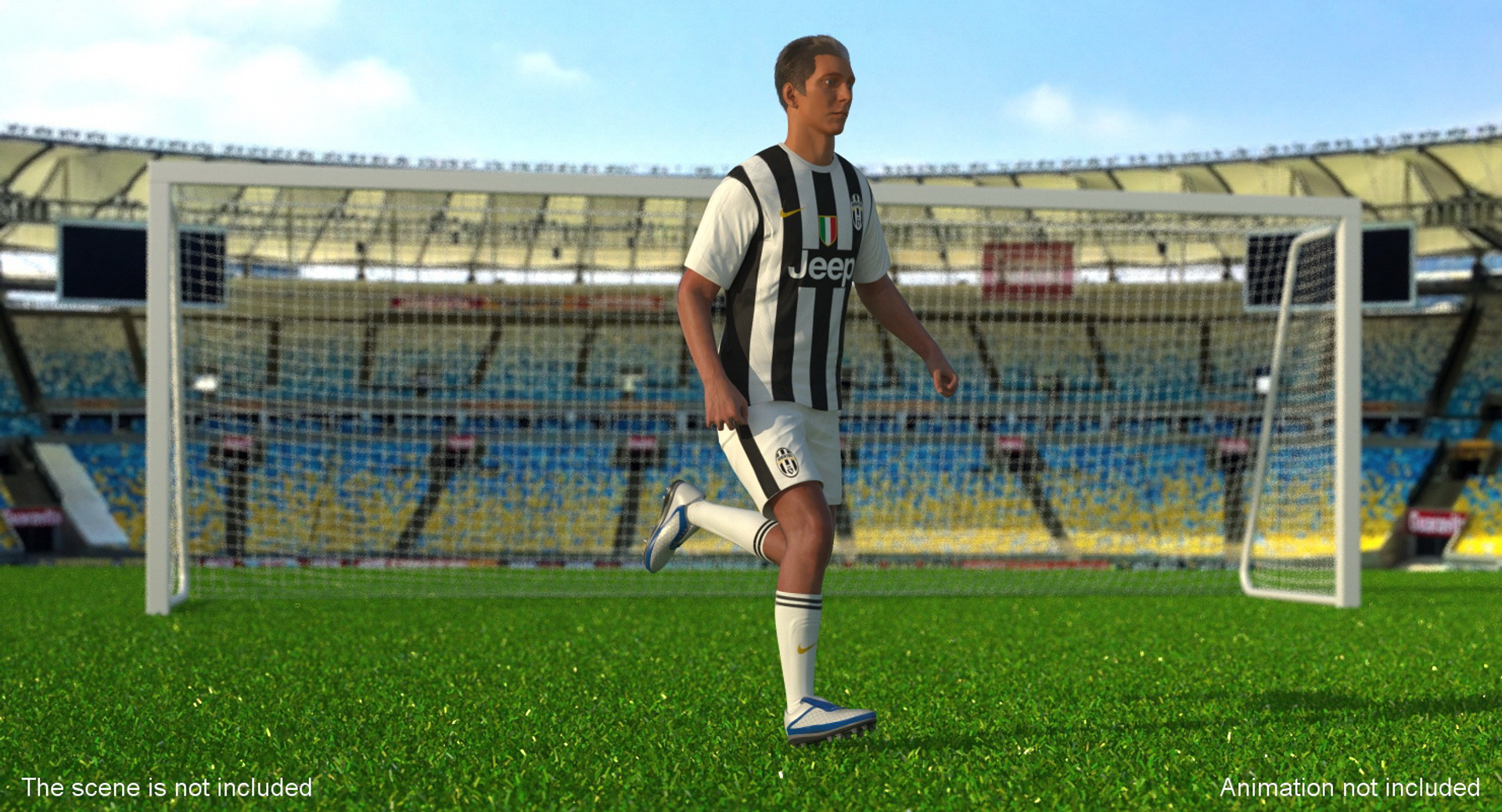 3D Soccer Football Player Juventus - TurboSquid 1313955