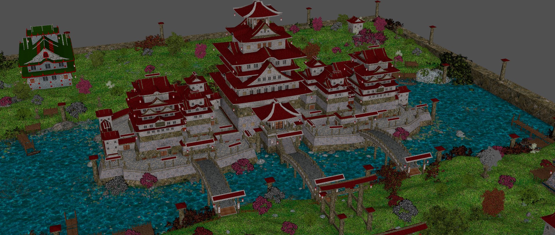 Fantasy Asian Castle Environment 3D Model - TurboSquid 2381320