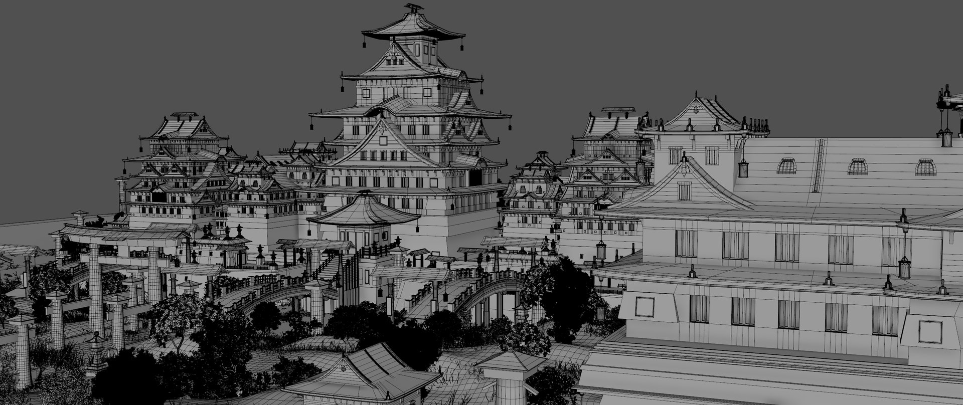 Fantasy Asian Castle Environment 3D Model - TurboSquid 2381320