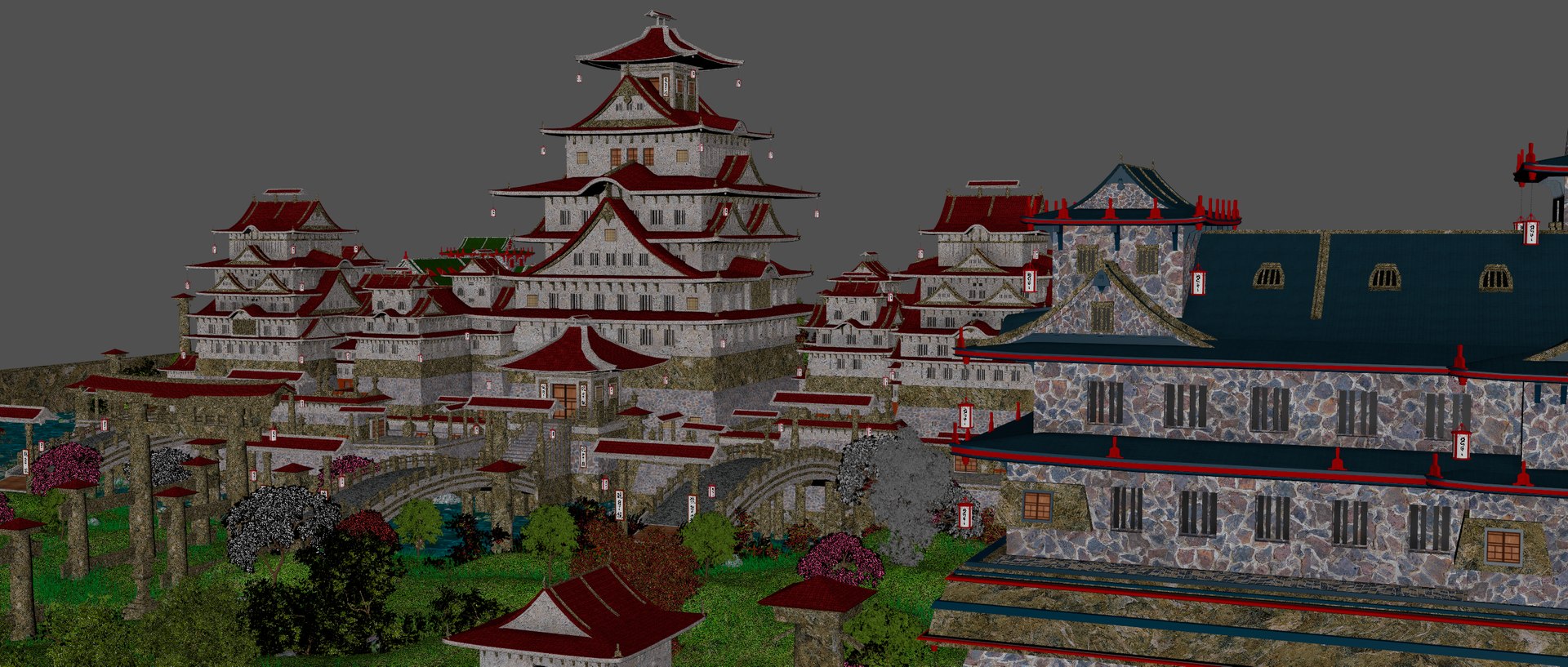 Fantasy Asian Castle Environment 3D Model - TurboSquid 2381320