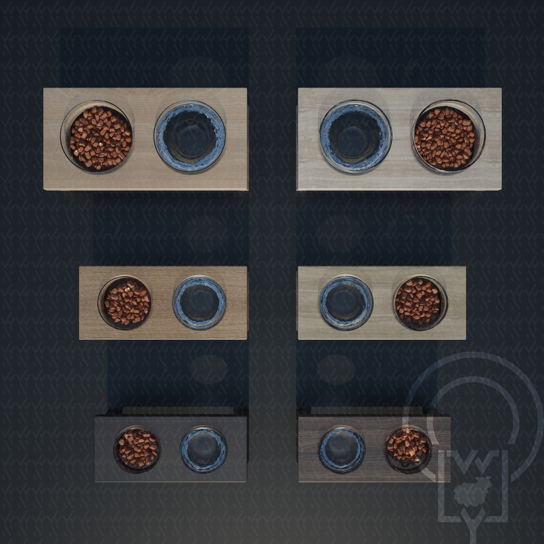 3D bowls food water - TurboSquid 1254784