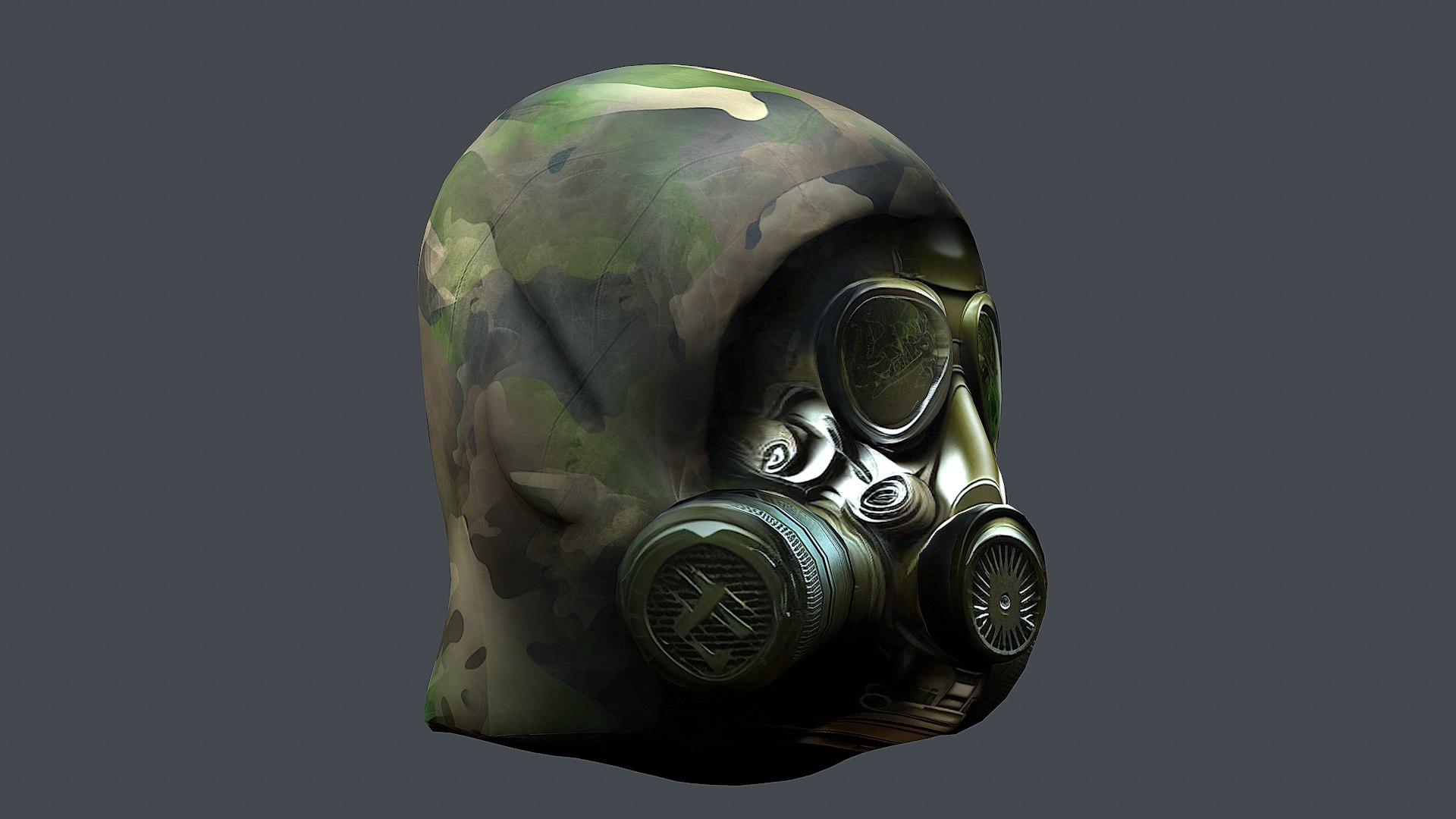 3D Model Gas Mask Helmet Military Combat - TurboSquid 2028737