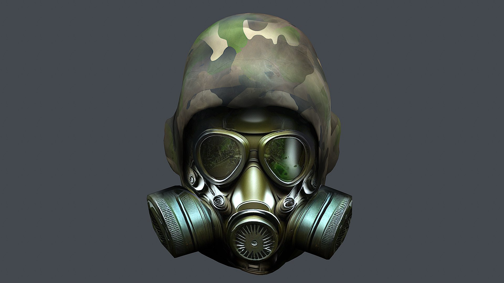 3D Model Gas Mask Helmet Military Combat - TurboSquid 2028737