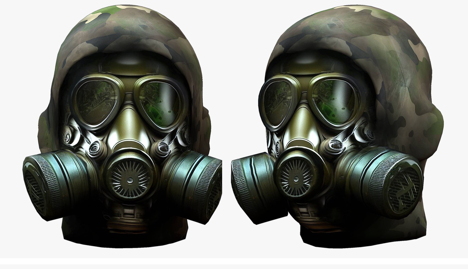 3D Model Gas Mask Helmet Military Combat - TurboSquid 2028737