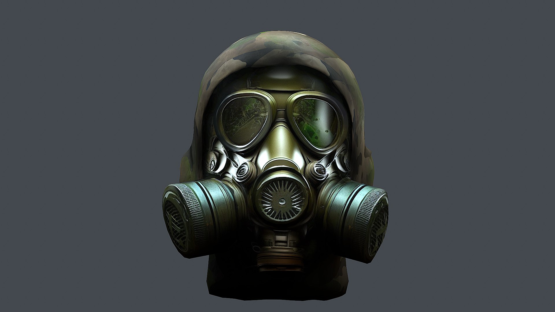 3D Model Gas Mask Helmet Military Combat - TurboSquid 2028737