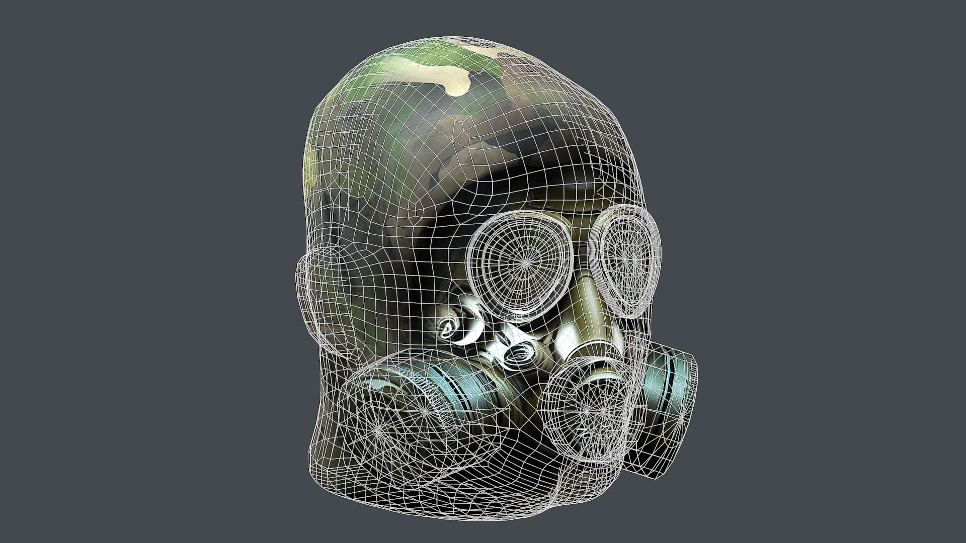 3D Model Gas Mask Helmet Military Combat - TurboSquid 2028737