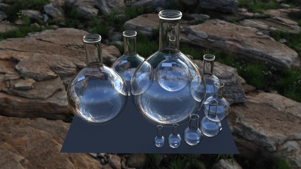 modelo 3d Juego de matraces de fondo redondo - TurboSquid 1652455