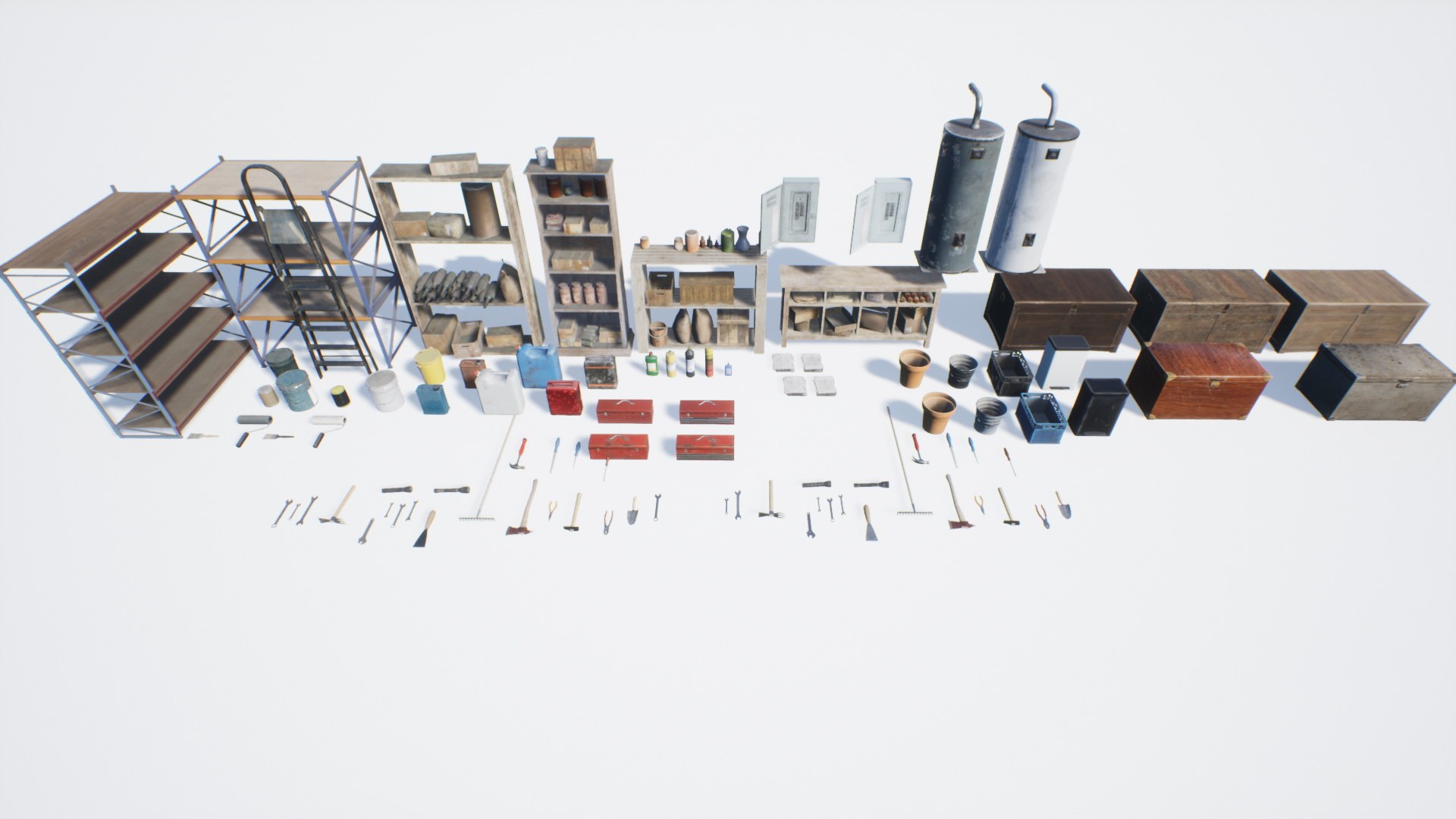 3D Model Basement Props Unreal Asset - TurboSquid 2303616