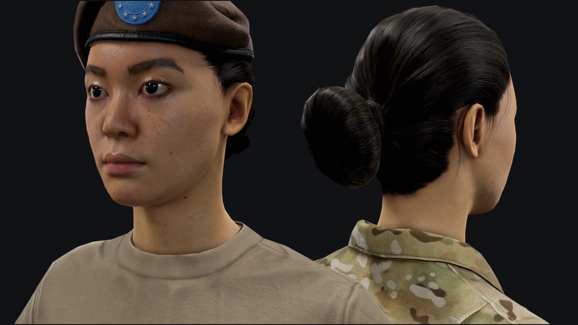 US Army Female Soldier 3D Model - TurboSquid 2100920