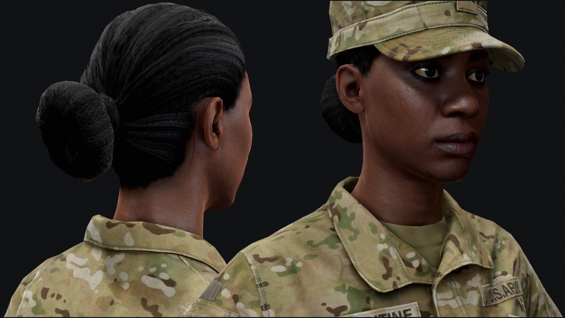 US Army Female Soldier 3D Model - TurboSquid 2100920
