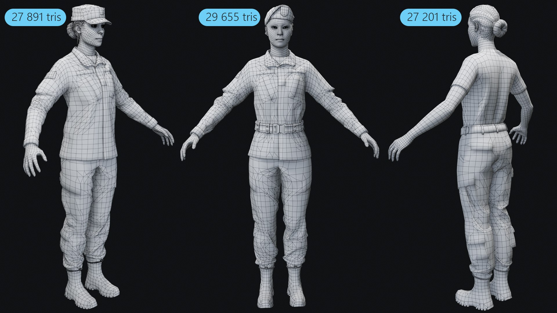 US Army Female Soldier 3D model - TurboSquid 2100920