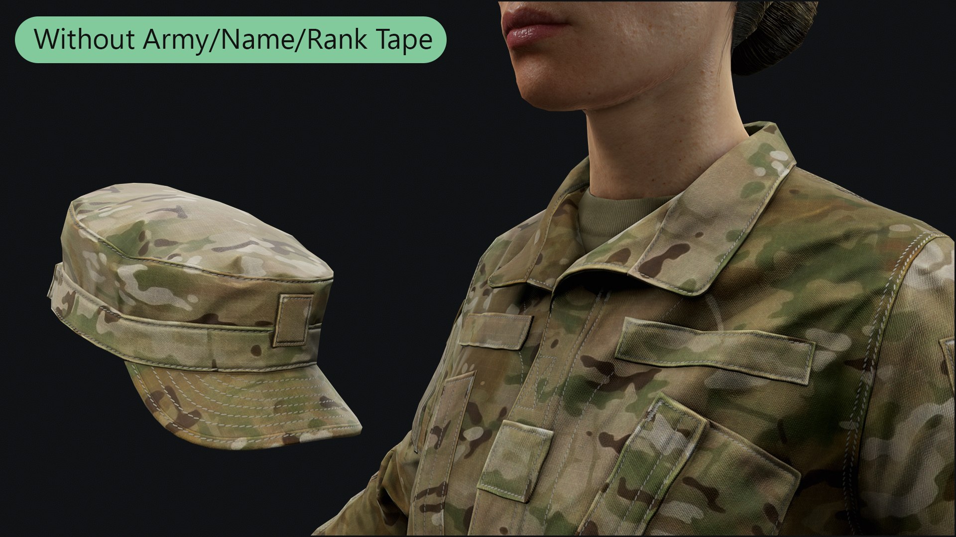 US Army Female Soldier 3D Model - TurboSquid 2100920