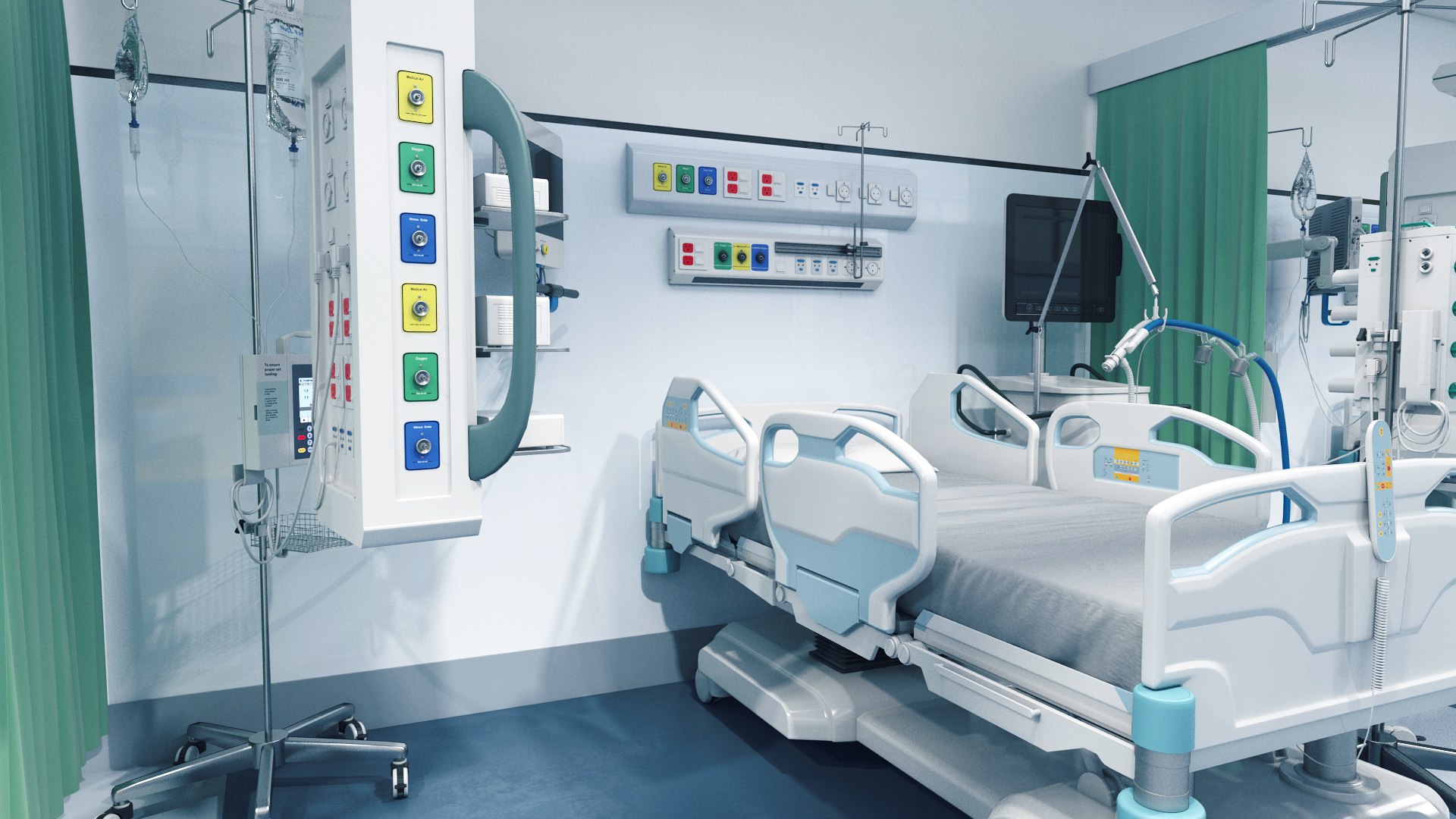 3D ICU Ward With Patients - TurboSquid 2128856