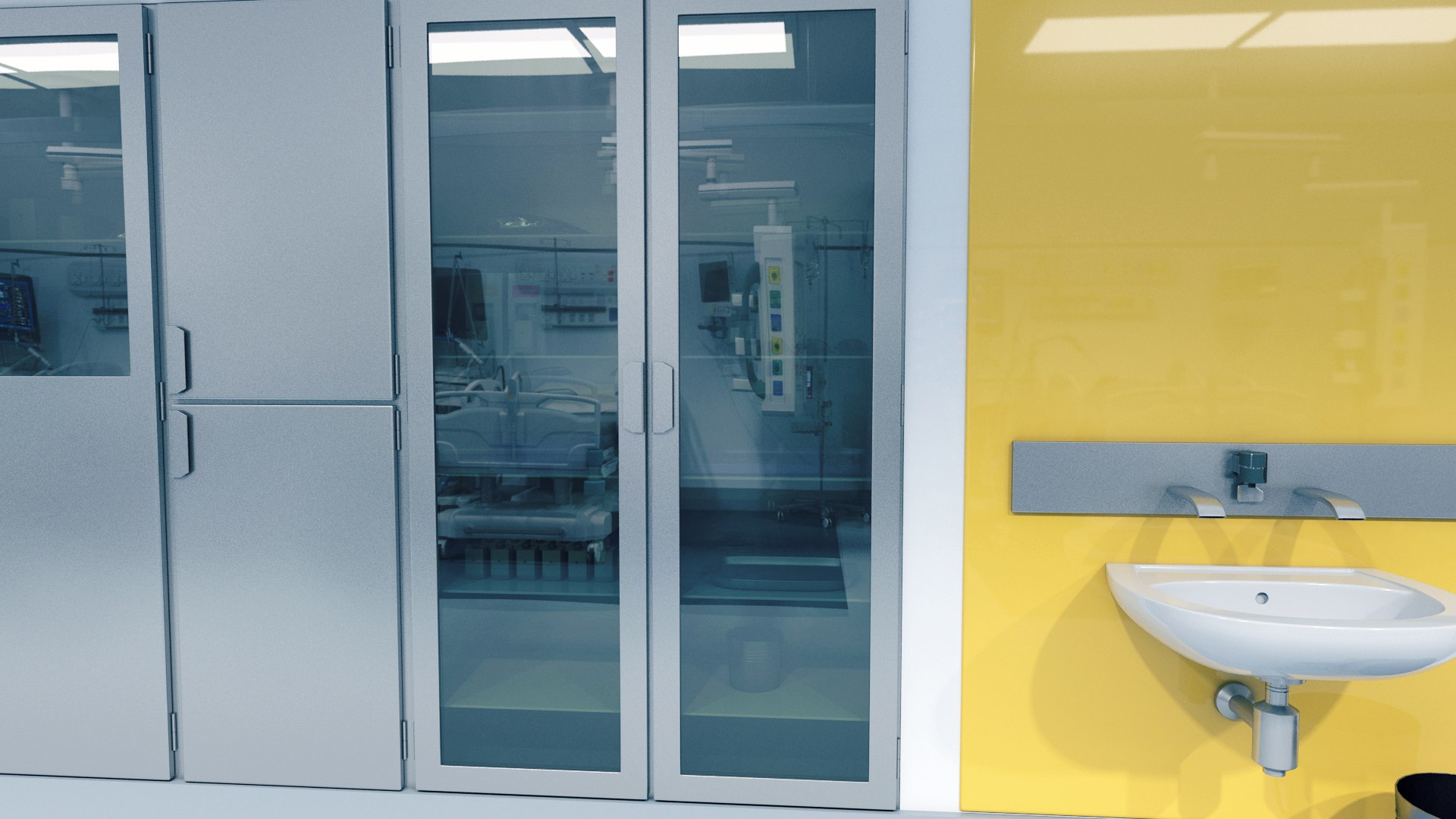 3D ICU Ward With Patients - TurboSquid 2128856