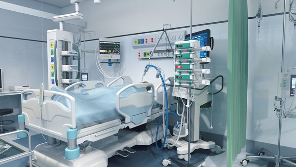 modelo 3d Sala de UCI con pacientes - TurboSquid 2128856