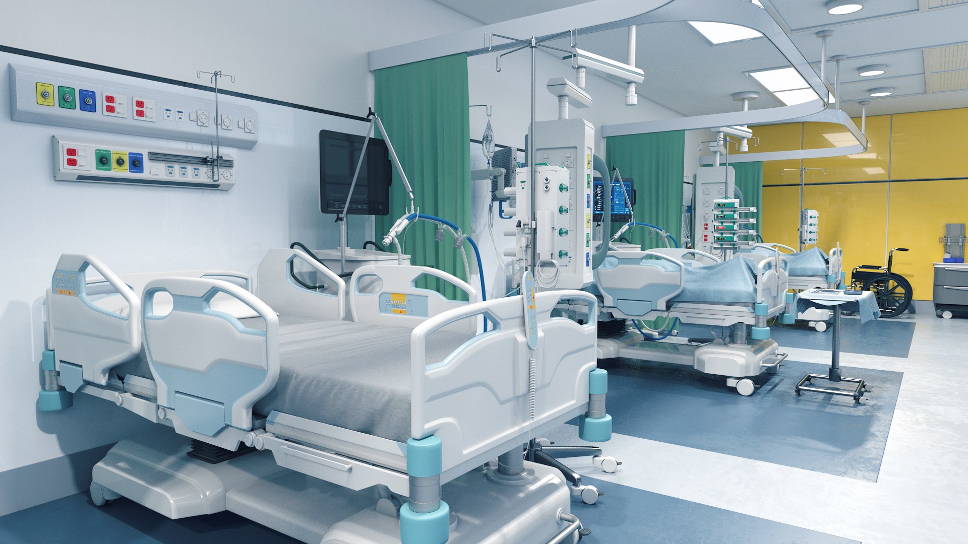 3D ICU Ward With Patients - TurboSquid 2128856