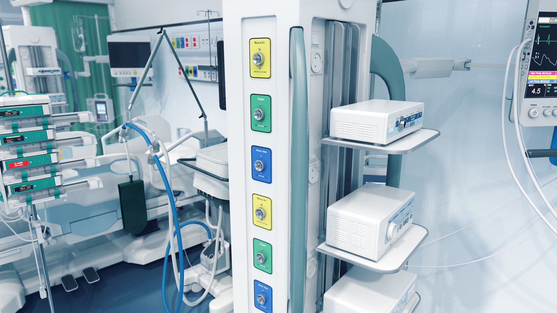 3D ICU Ward With Patients - TurboSquid 2128856