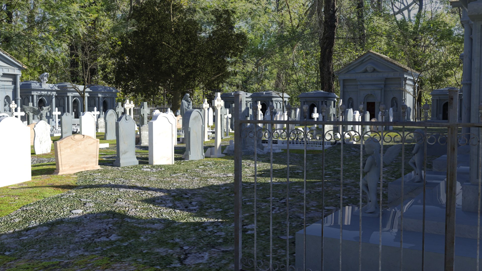 Darkmont Cemetery 3D Model - TurboSquid 1983942
