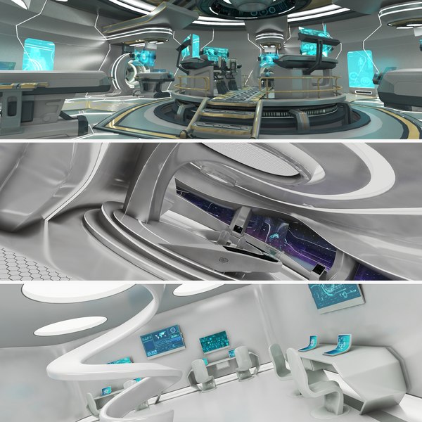 Sci-fi control room 3 3D model - TurboSquid 1437045
