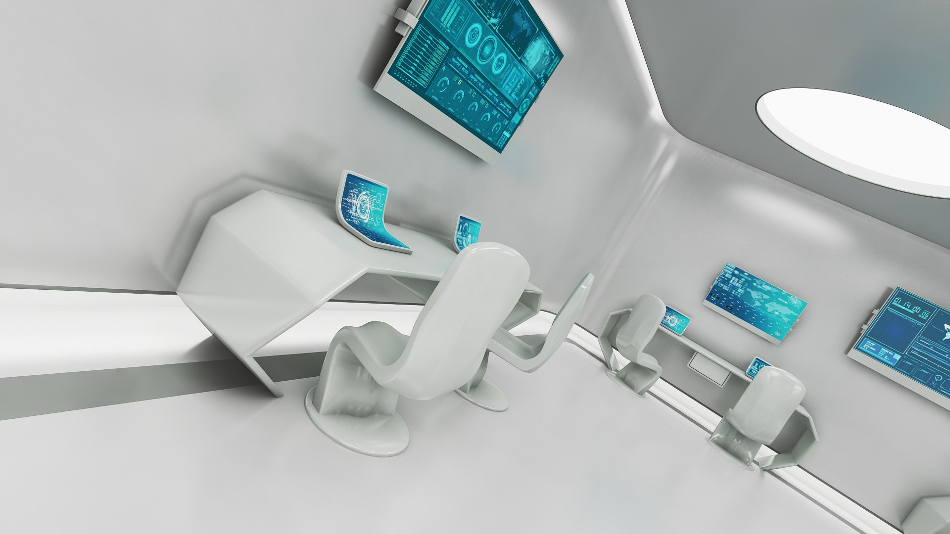 Sci-fi laboratory control room 3D model - TurboSquid 1520729