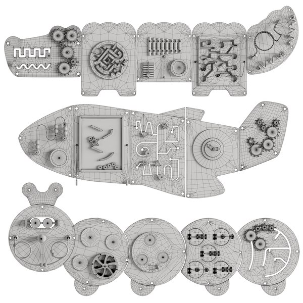 modelo 3d Children Wall Panel Toys Set 1 - TurboSquid 2059772