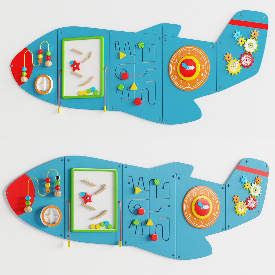 3D Children Wall Panel Toys Set 1 - TurboSquid 2059772