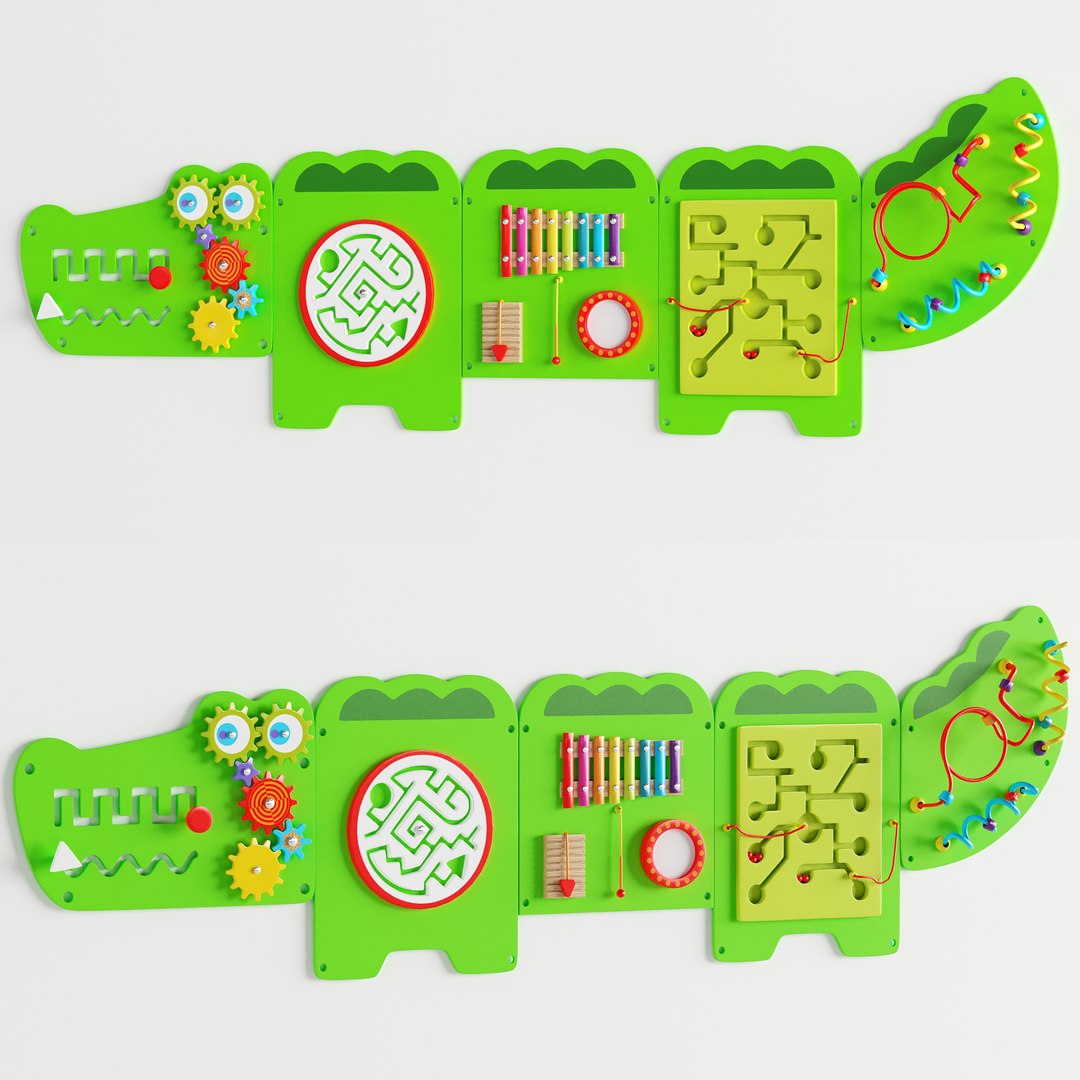 3D Children Wall Panel Toys Set 1 - TurboSquid 2059772