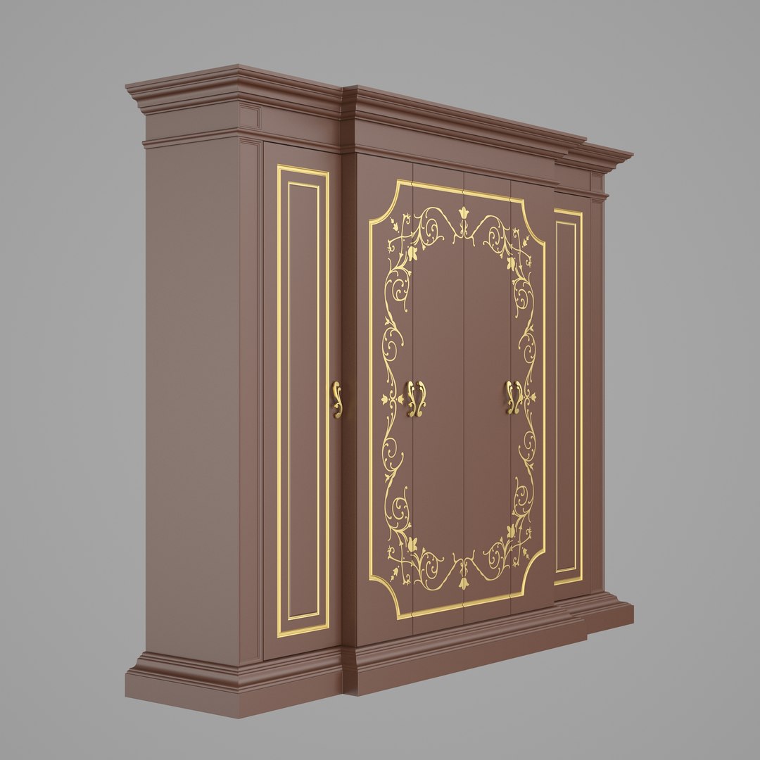 3D Classic Wardrobe 001 - TurboSquid 2188669