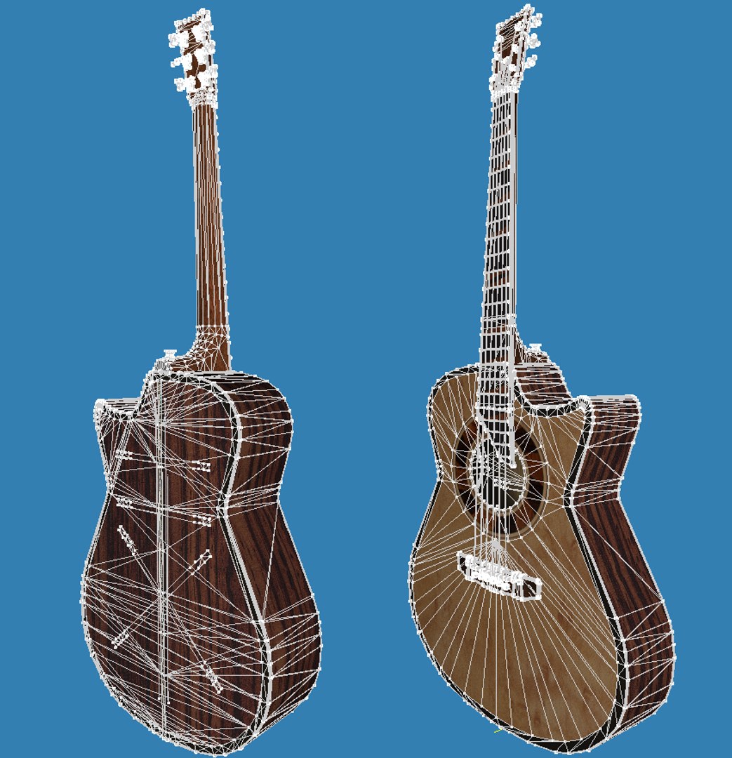 3d acoustic guitar model
