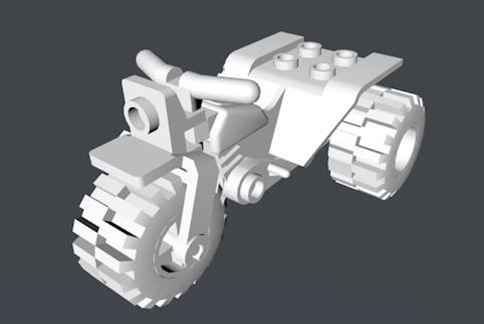 realistic lego tri-bike obj