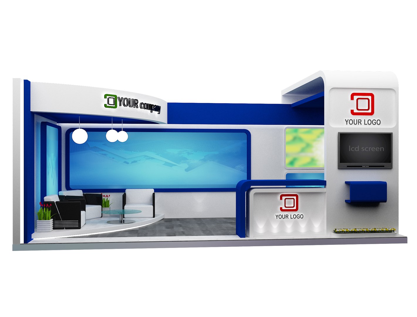 3D Booth Exhibition Stand A564a - TurboSquid 1820506