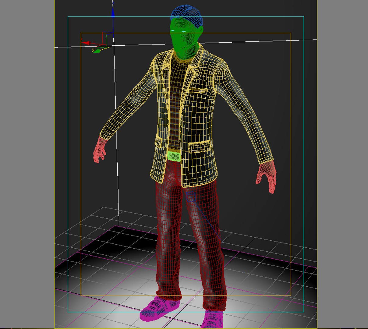 3d realistic driver man character