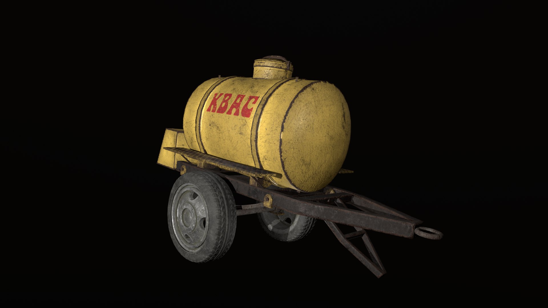 3D Soviet Kvass Trailer Barrel Game Ready - TurboSquid 1791439