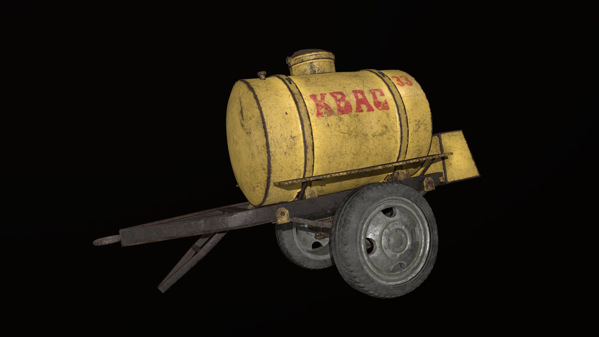 3D Soviet Kvass Trailer Barrel Game Ready - TurboSquid 1791439