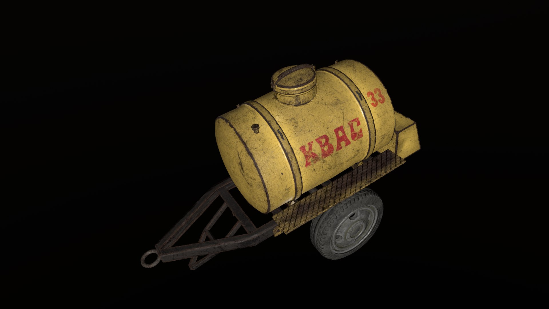 3D Soviet Kvass Trailer Barrel Game Ready - TurboSquid 1791439
