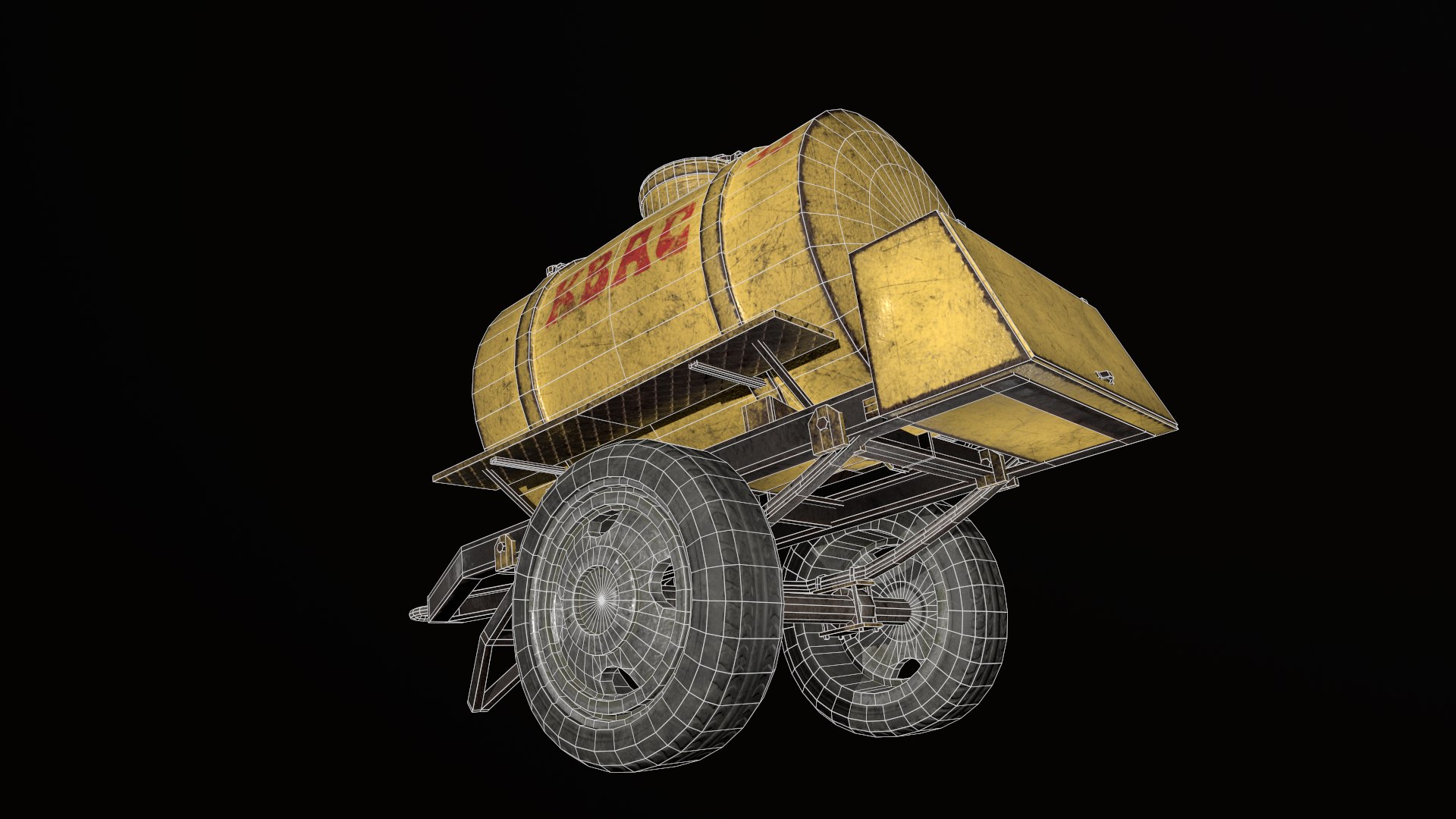 3D Soviet Kvass Trailer Barrel Game Ready - TurboSquid 1791439