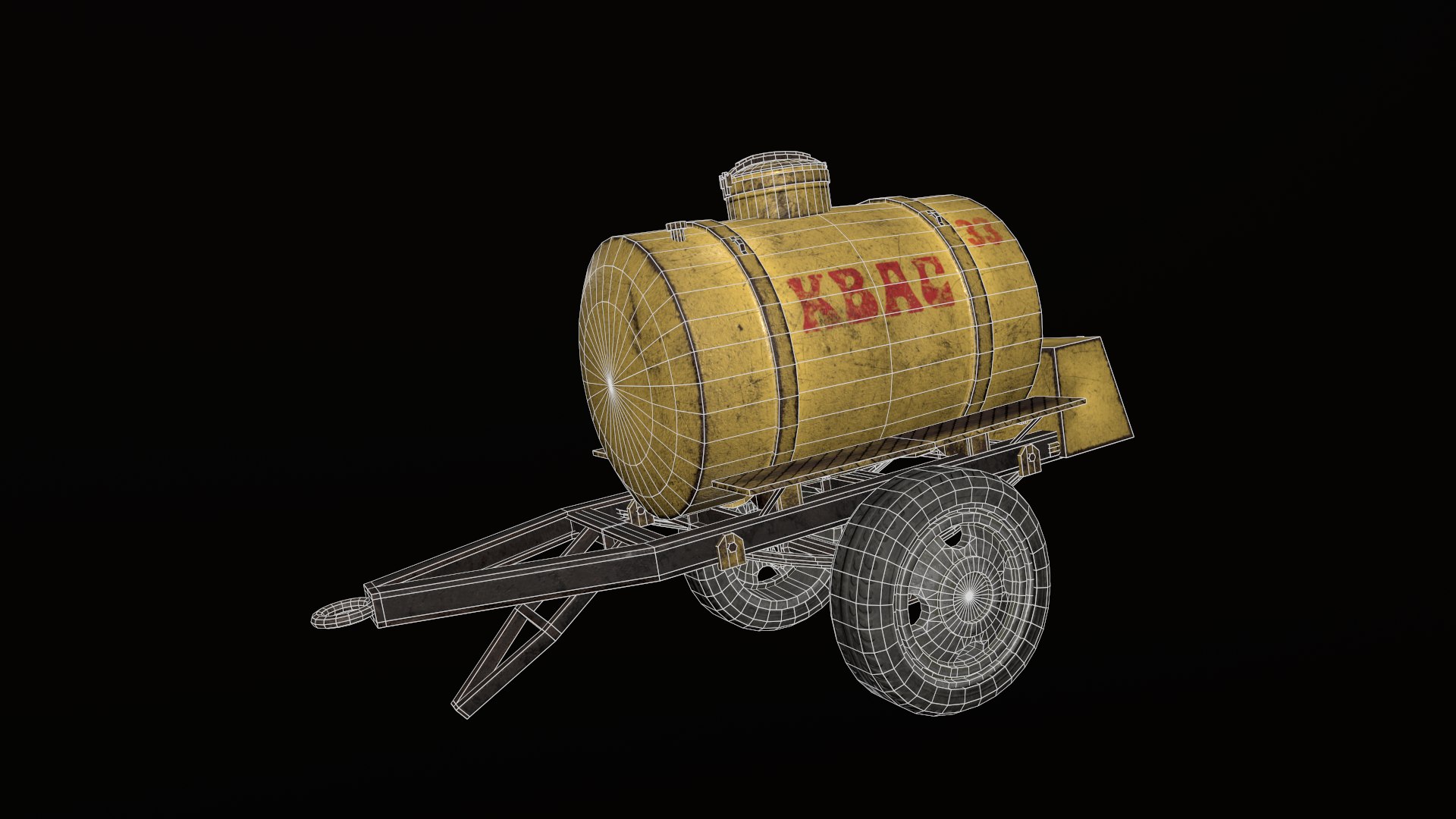 3D Soviet Kvass Trailer Barrel Game Ready - TurboSquid 1791439
