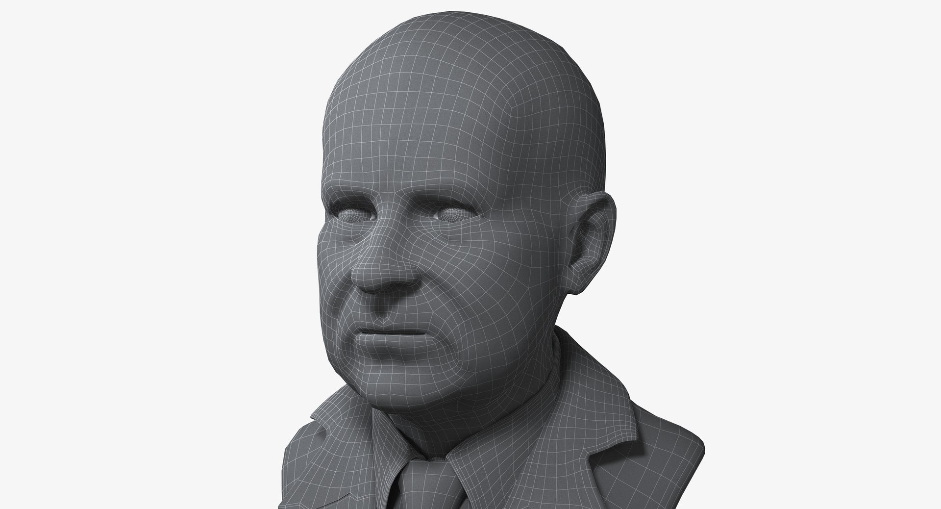 3D President Richard Nixon Bust - TurboSquid 1282276