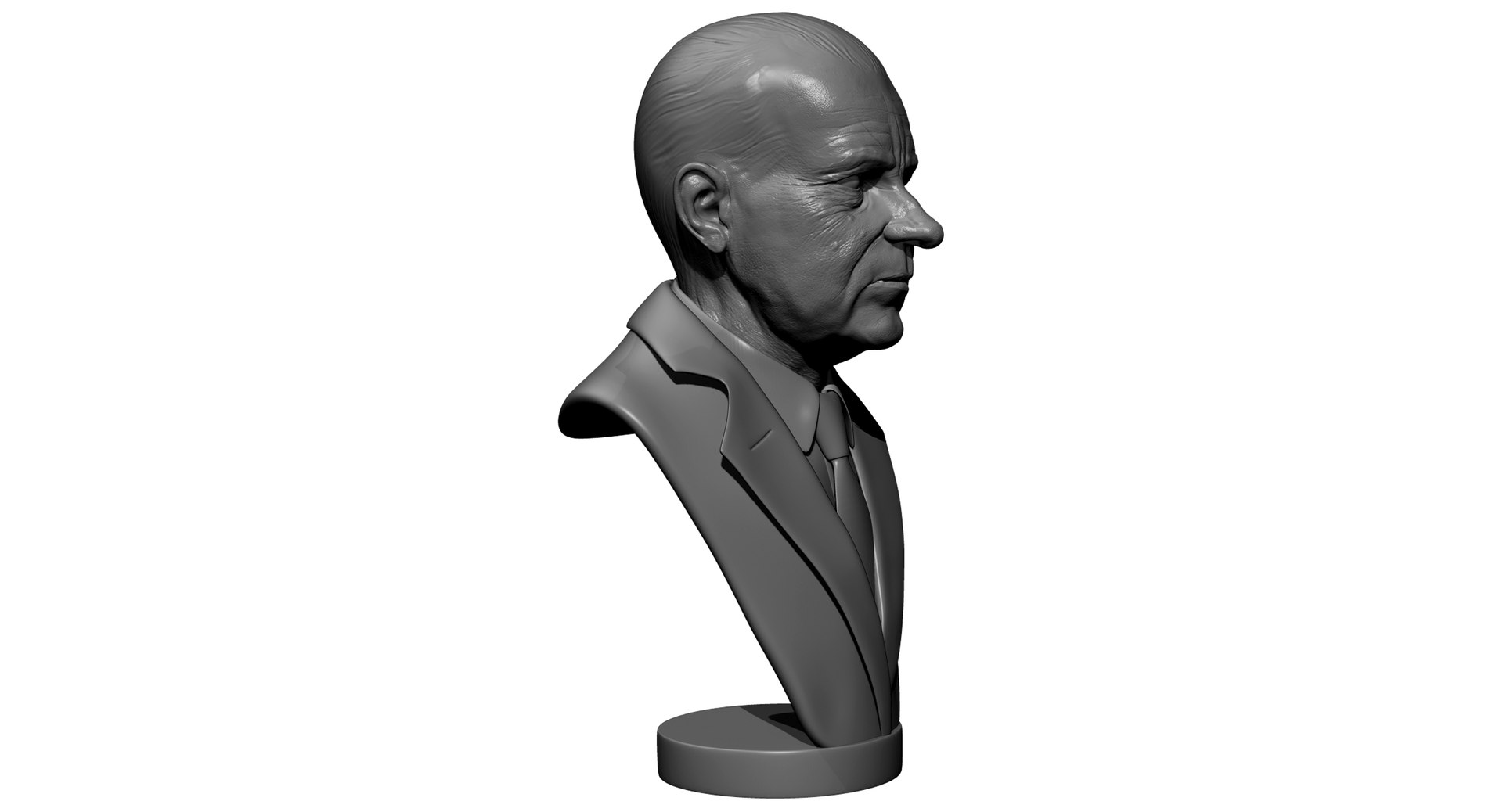 3D President Richard Nixon Bust - TurboSquid 1282276