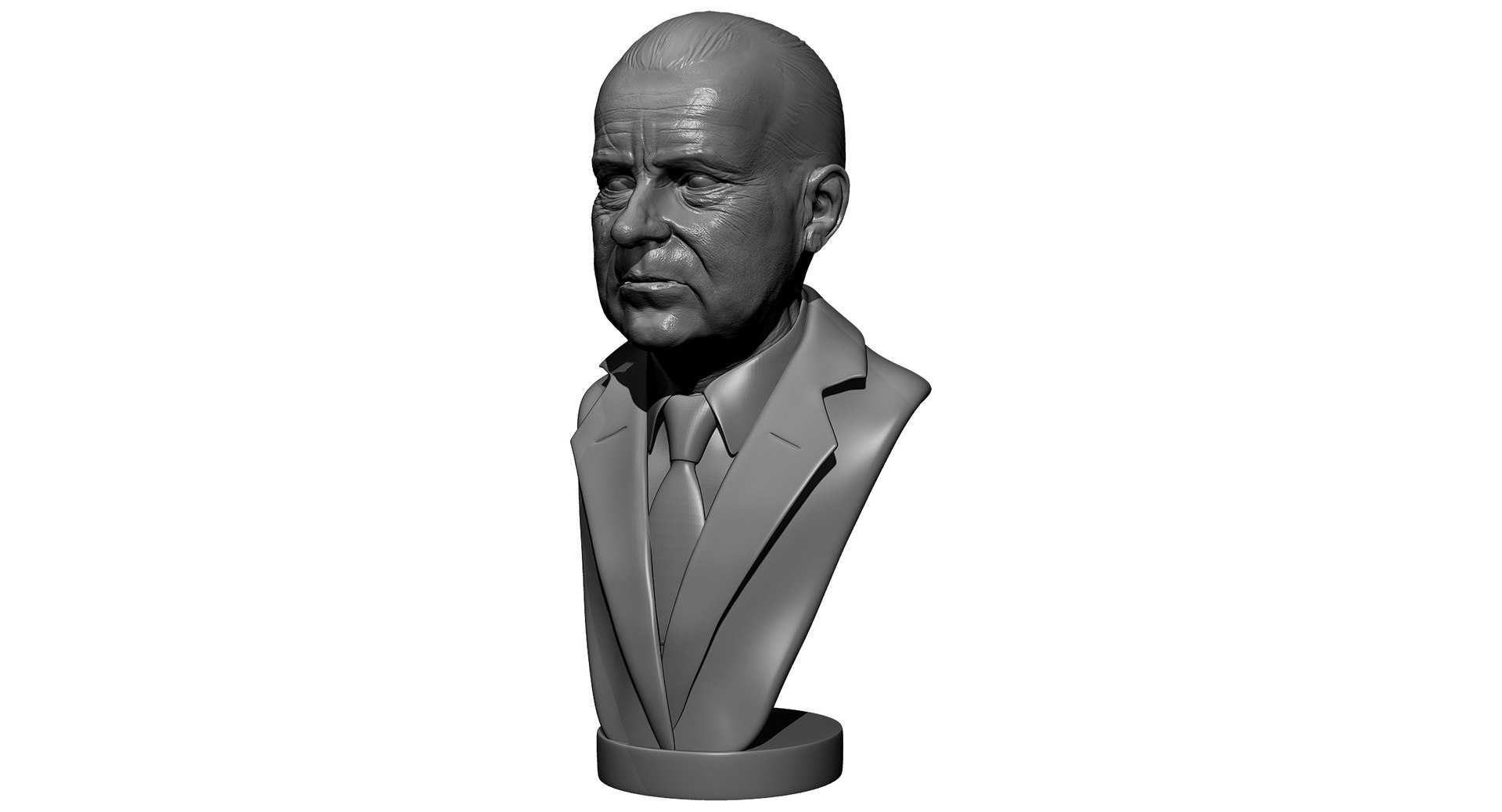 3D President Richard Nixon Bust - TurboSquid 1282276