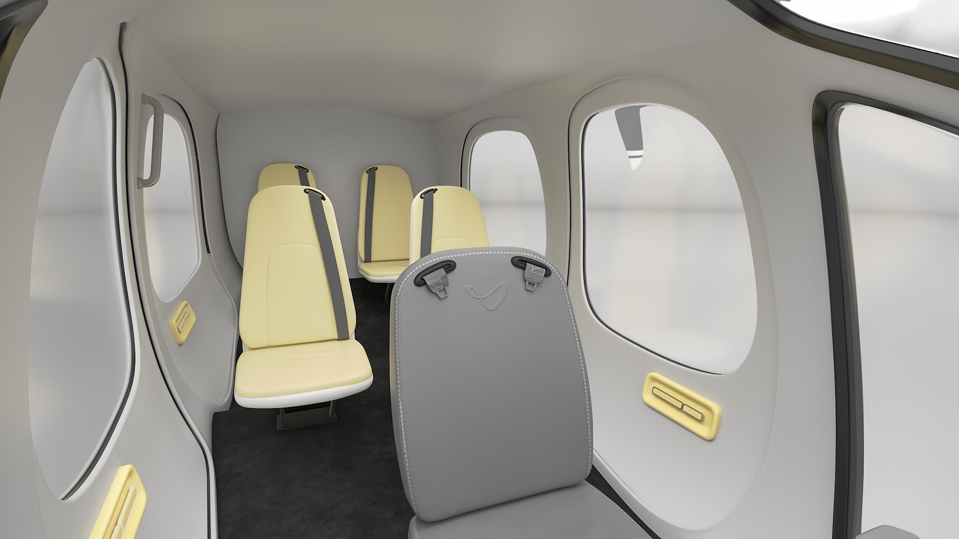 3D Model Urban Air Mobility Taxi With Enclosed Cockpit Rigged ...