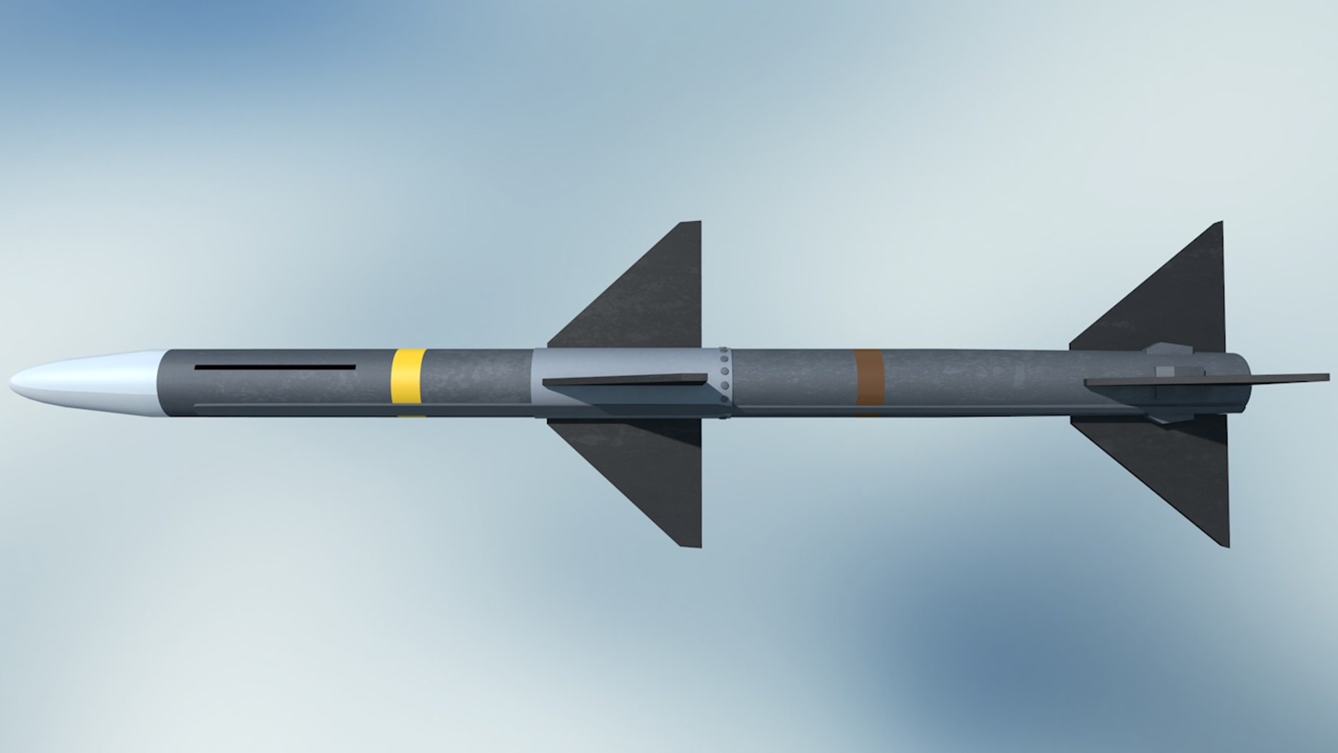 aim-7 sparrow missile 3d model