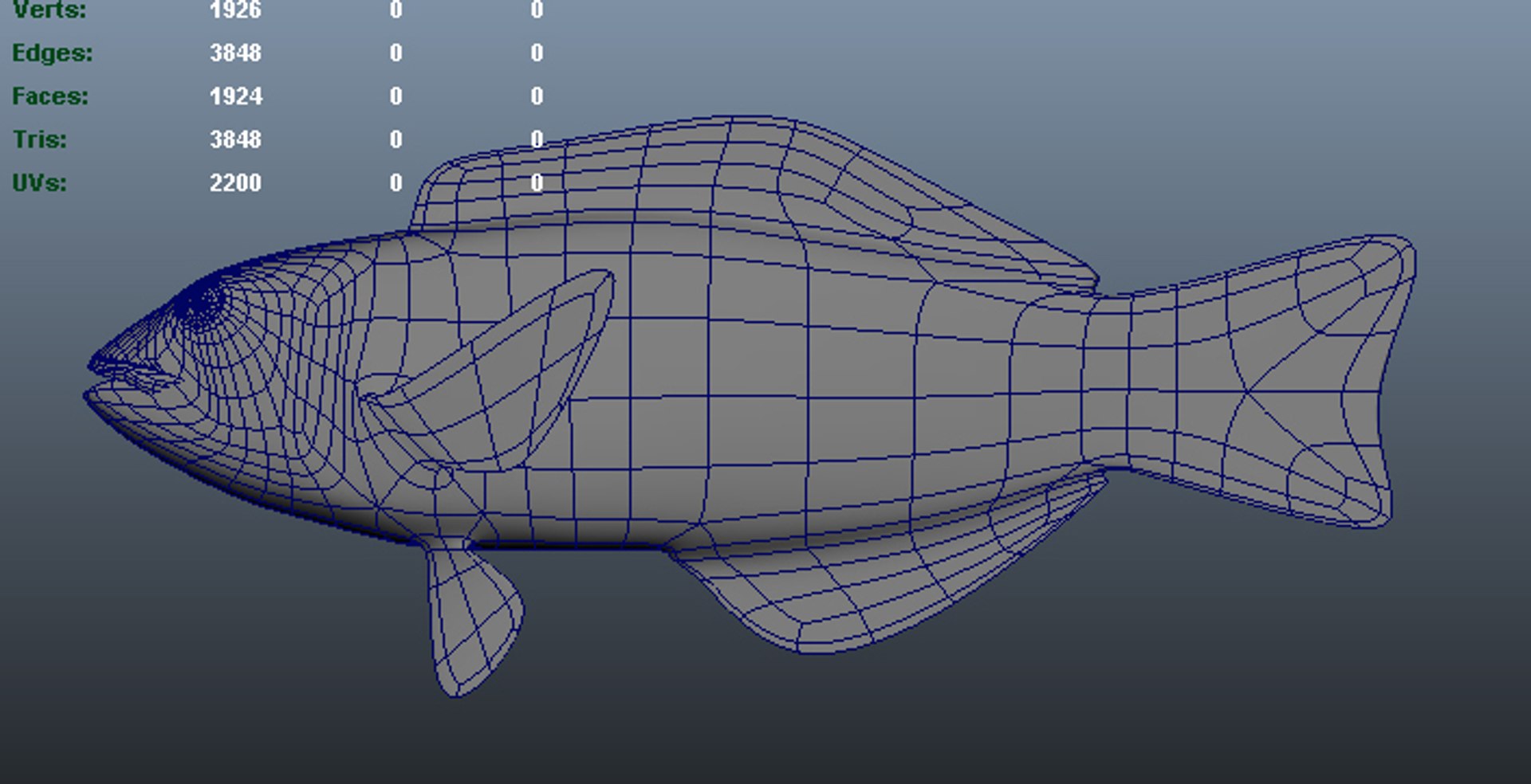 3d emerald wrasse model