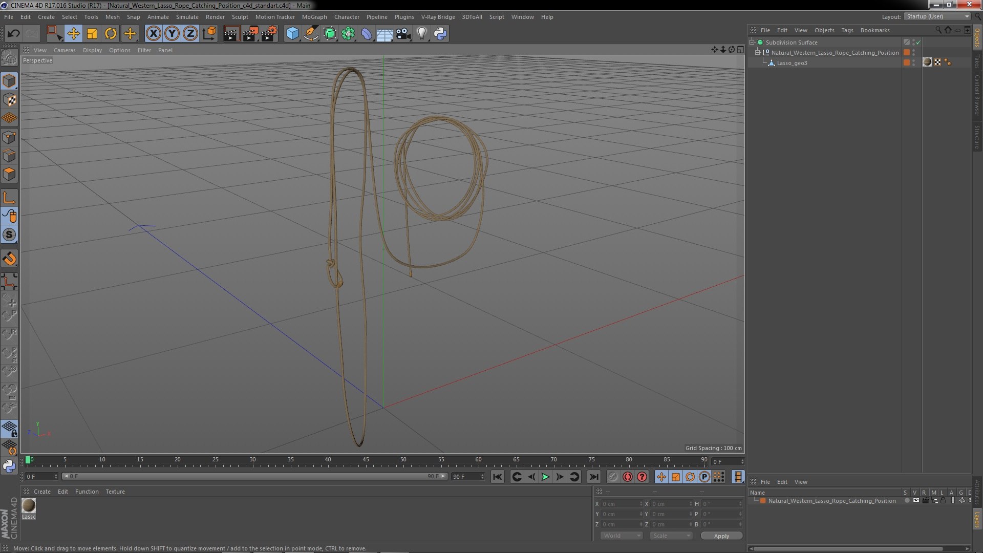 3D Natural Western Lasso Rope Catching Position - TurboSquid 2161956