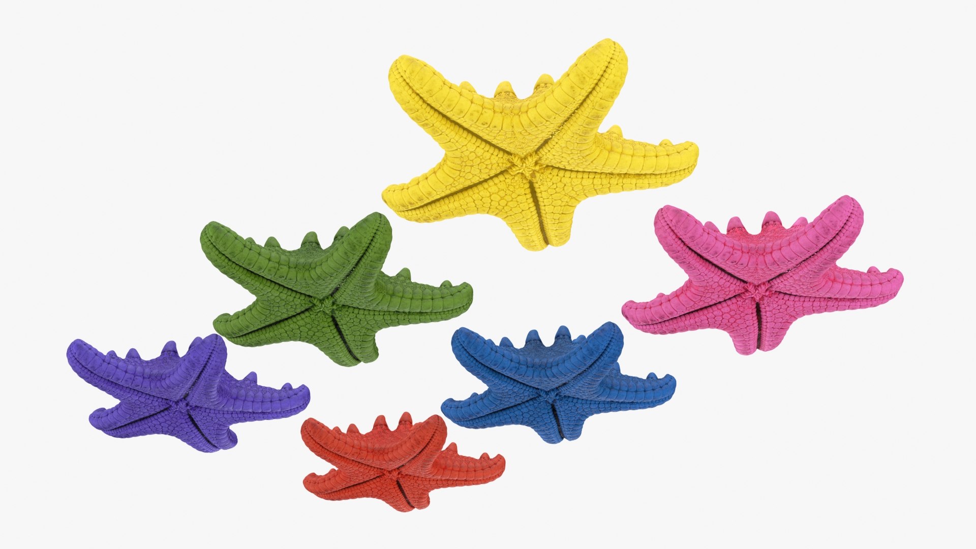3D Colored Starfish Model - TurboSquid 2314622