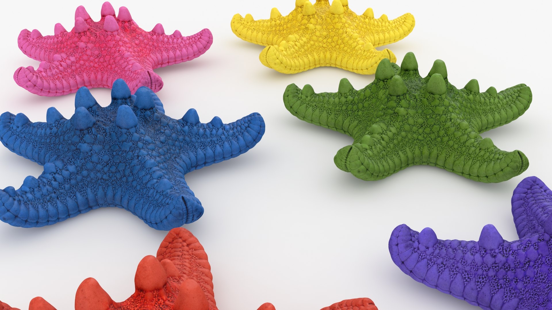 3D Colored Starfish Model - TurboSquid 2314622